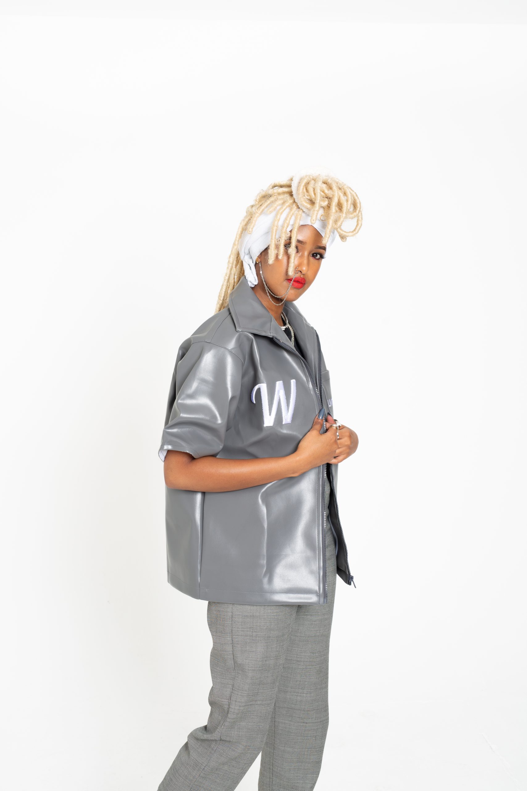 Limited Edition Grey Leather Jacket - Worthy Global